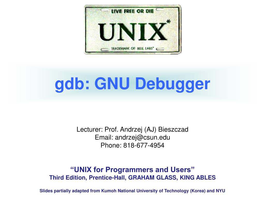PPT - gdb: GNU Debugger PowerPoint Presentation, free download - ID:1205705