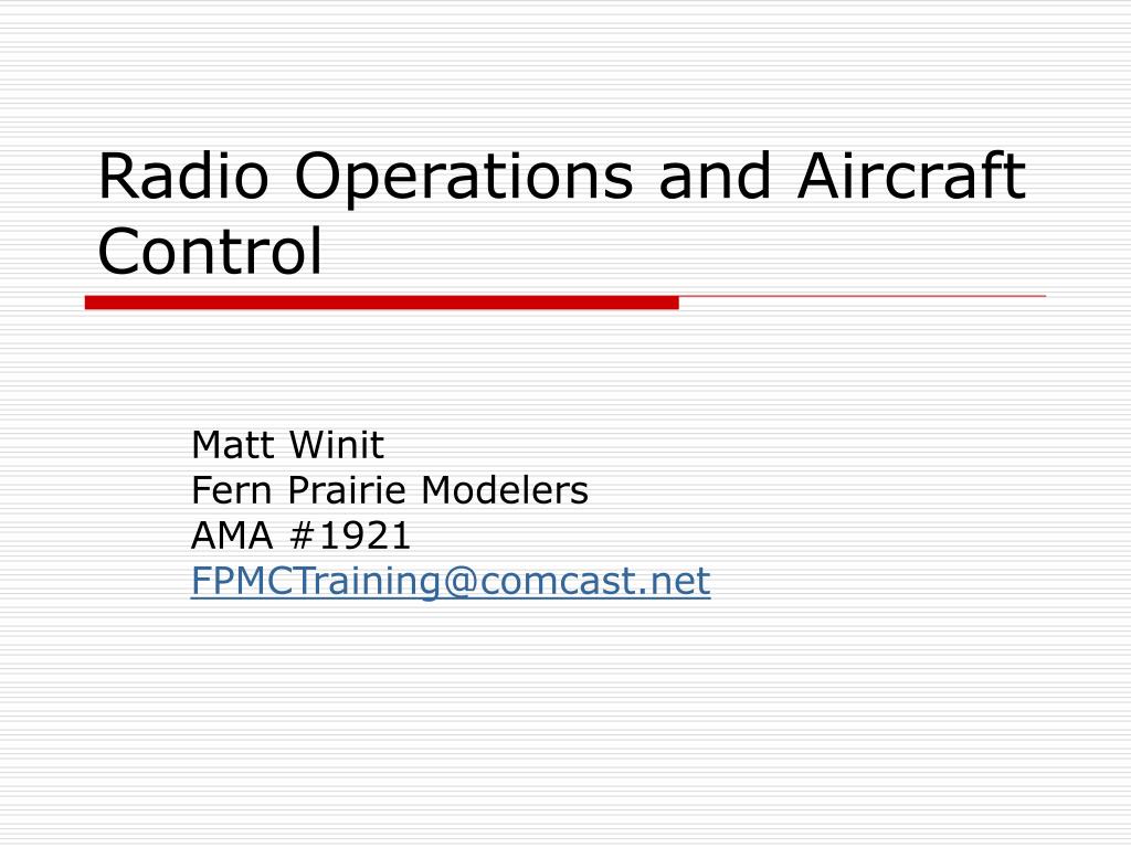 PPT - Radio Operations and Aircraft Control PowerPoint Presentation ...