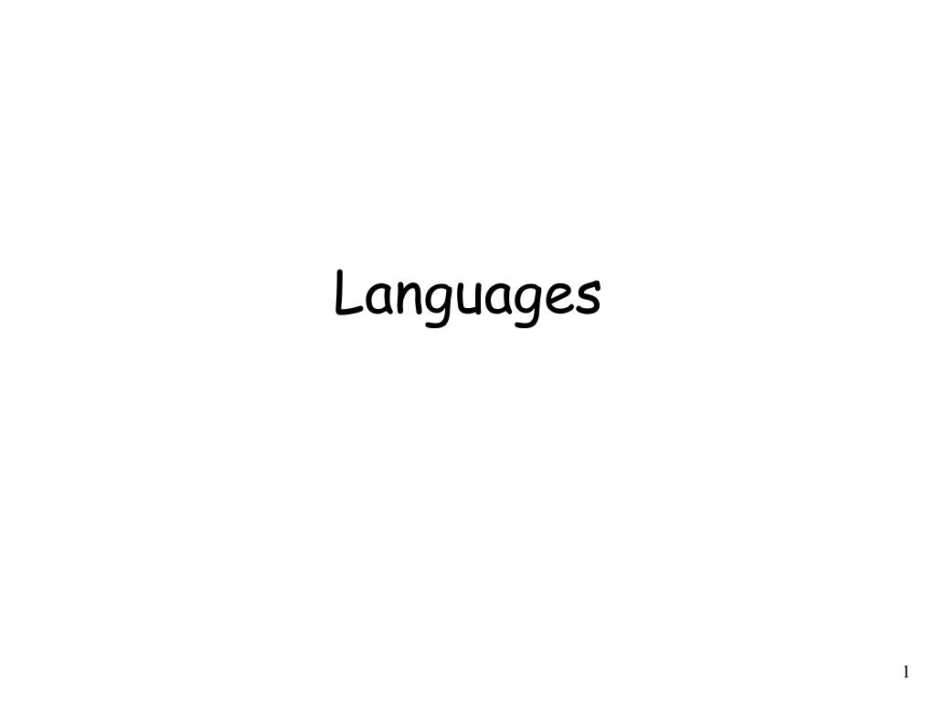 PPT - Languages PowerPoint Presentation, free download - ID:1209063
