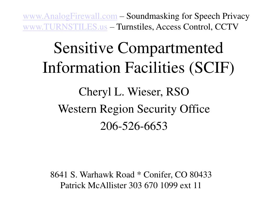 PPT - Overview of SCIF Construction and Security Standards PowerPoint ...