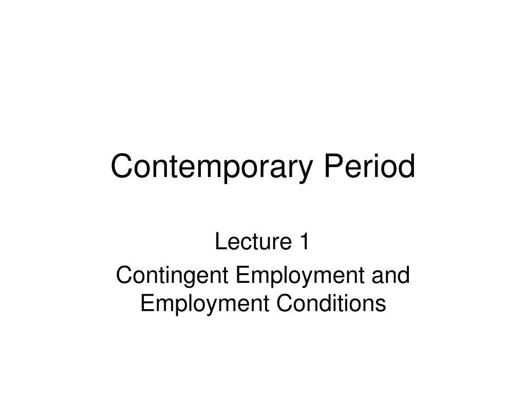 PPT - Contemporary Period PowerPoint Presentation, free download - ID ...