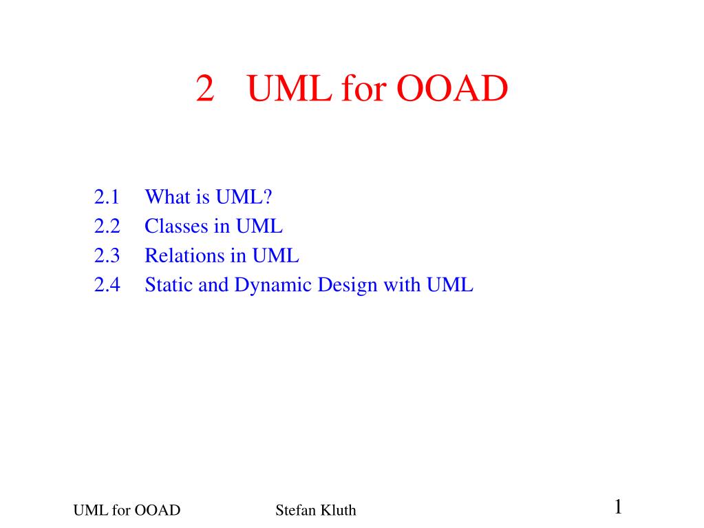 PPT - 2 UML for OOAD PowerPoint Presentation, free download - ID:1212678