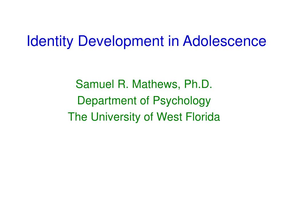 PPT - Identity Development in Adolescence PowerPoint Presentation, free ...