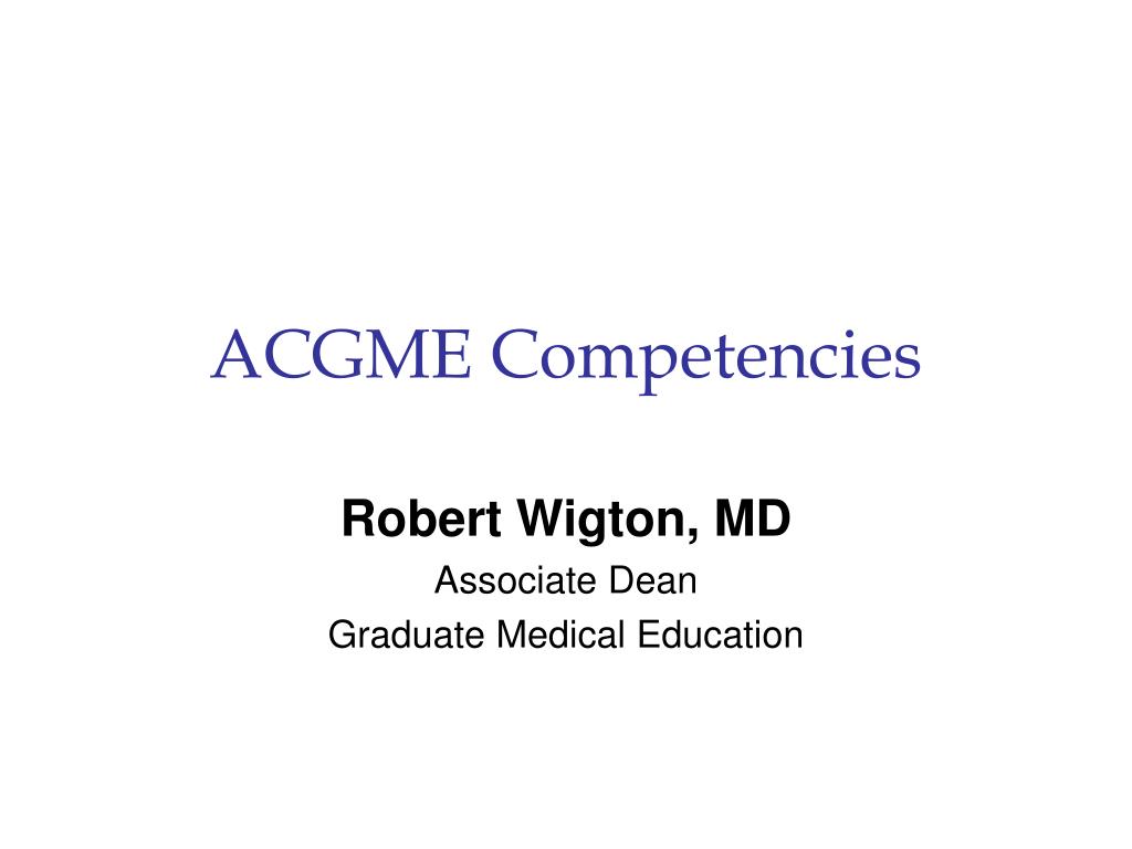 PPT - ACGME Competencies PowerPoint Presentation, free download - ID ...