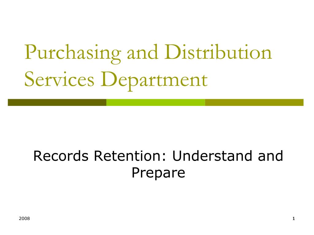PPT - Purchasing and Distribution Services Department PowerPoint ...