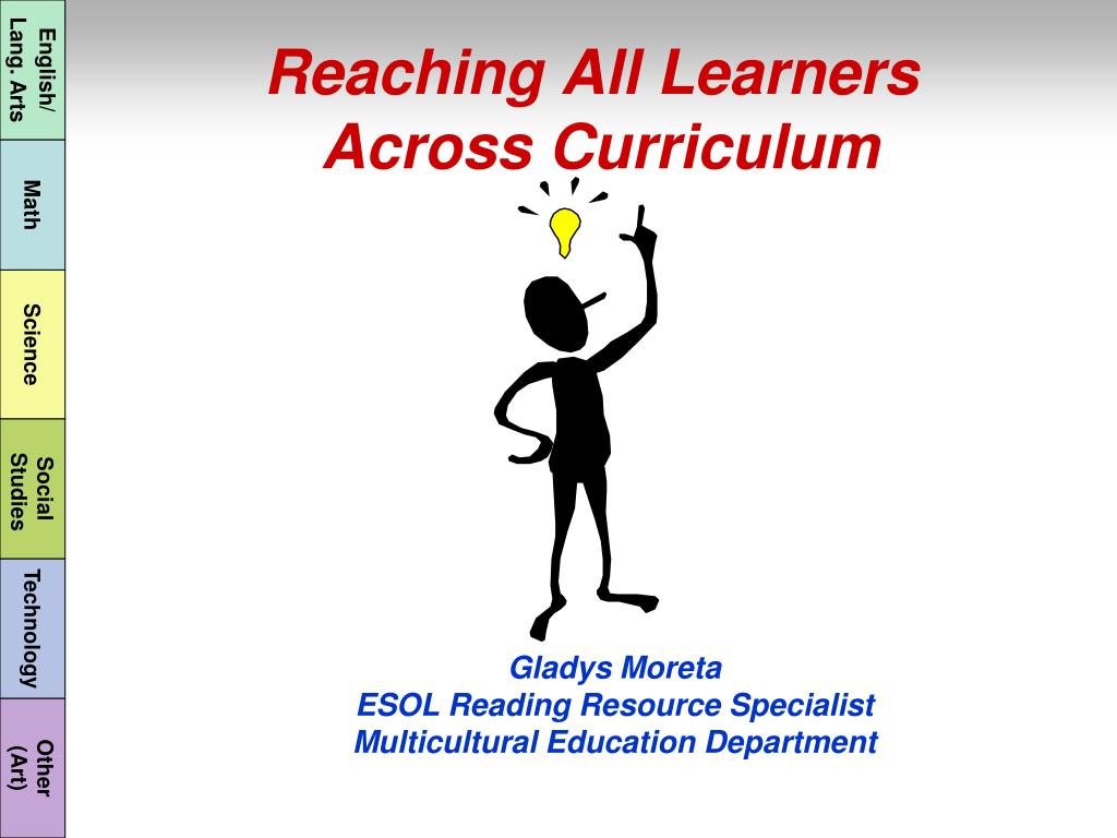 PPT - Reaching All Learners Across Curriculum PowerPoint Presentation ...
