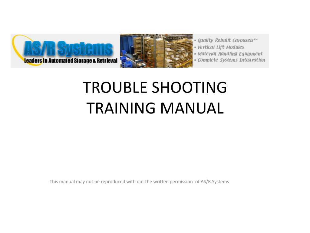 PPT - TROUBLE SHOOTING TRAINING MANUAL PowerPoint Presentation, free ...
