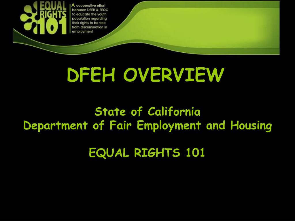 PPT - DFEH OVERVIEW PowerPoint Presentation, free download - ID:1221773