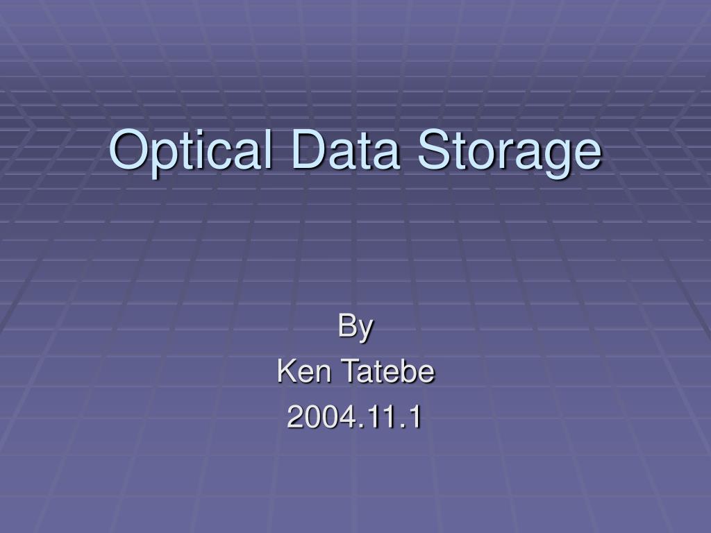PPT - Optical Data Storage PowerPoint Presentation, free download - ID ...