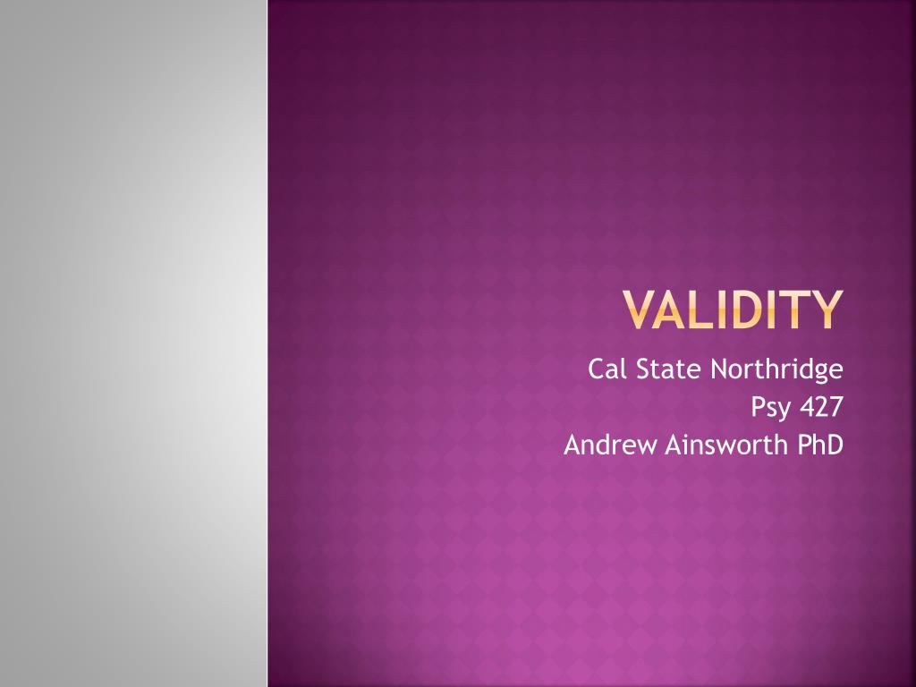 PPT - Validity PowerPoint Presentation, free download - ID:1223942