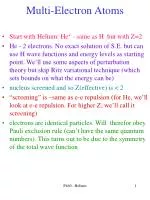 PPT - Multi-Electron Atoms PowerPoint Presentation, free download - ID ...