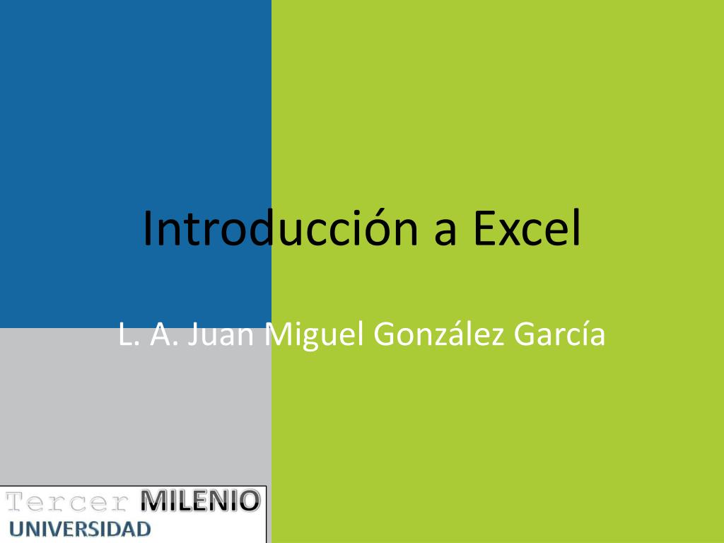 PPT - Introducci??n a Excel PowerPoint Presentation, free download - ID:12249