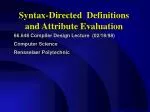 PPT - UNIT – 5 SYNTAX-DIRECTED TRANSLATION PowerPoint Presentation ...