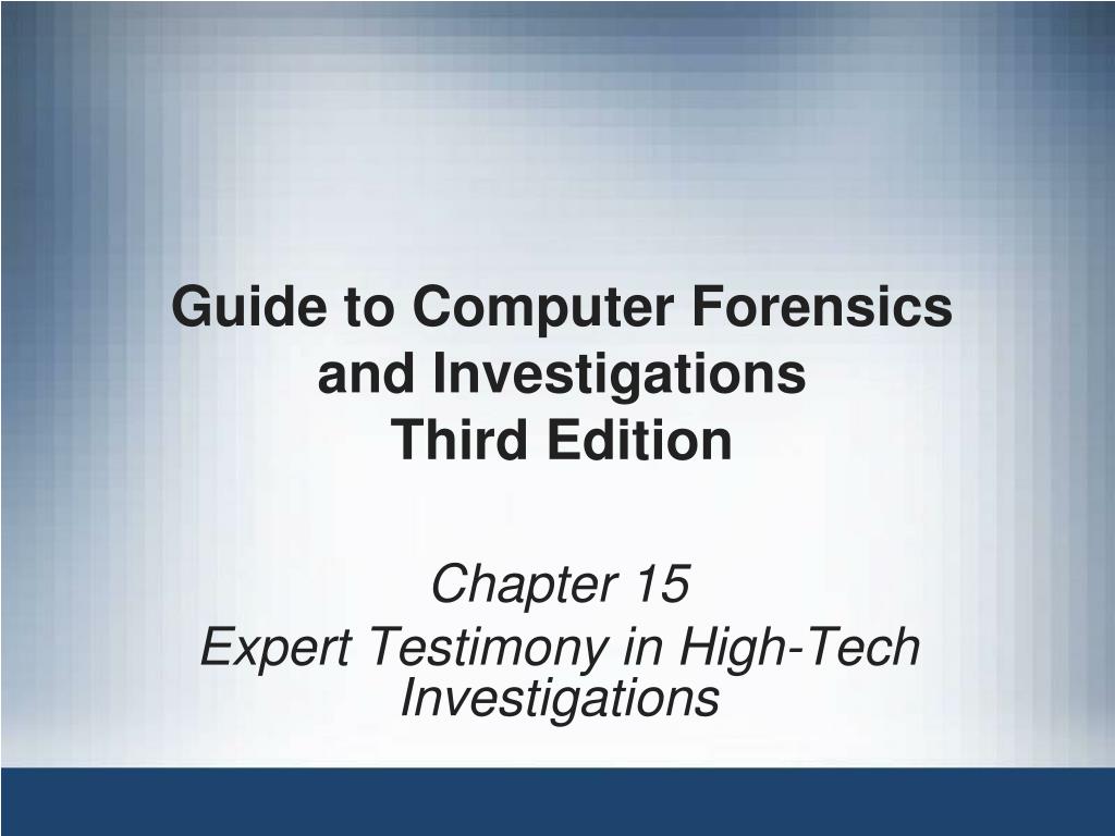 PPT - Guide to Computer Forensics and Investigations Third Edition ...