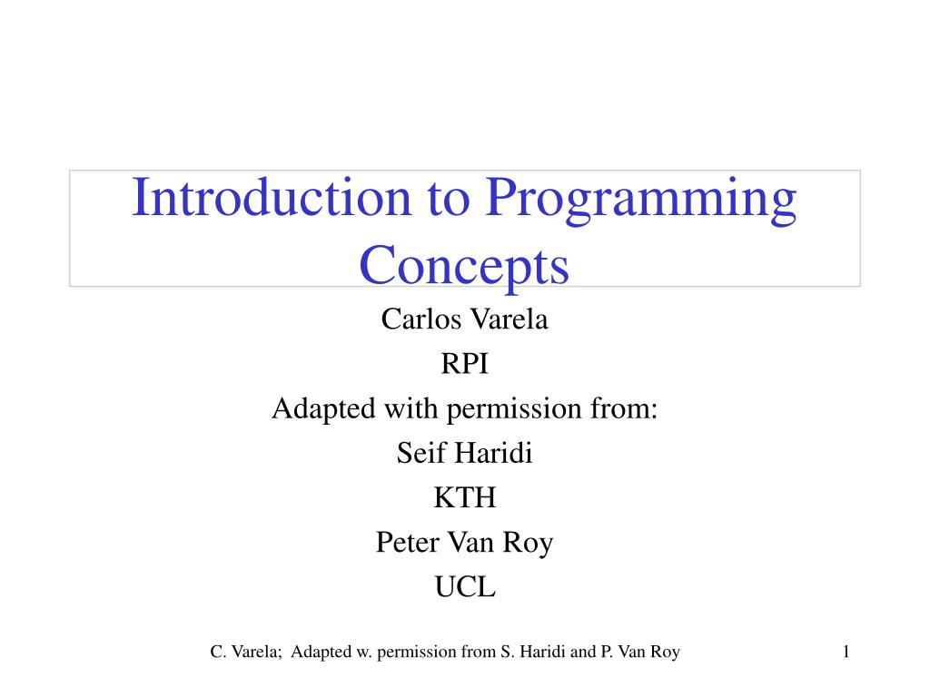 PPT - Introduction to Programming Concepts PowerPoint Presentation ...