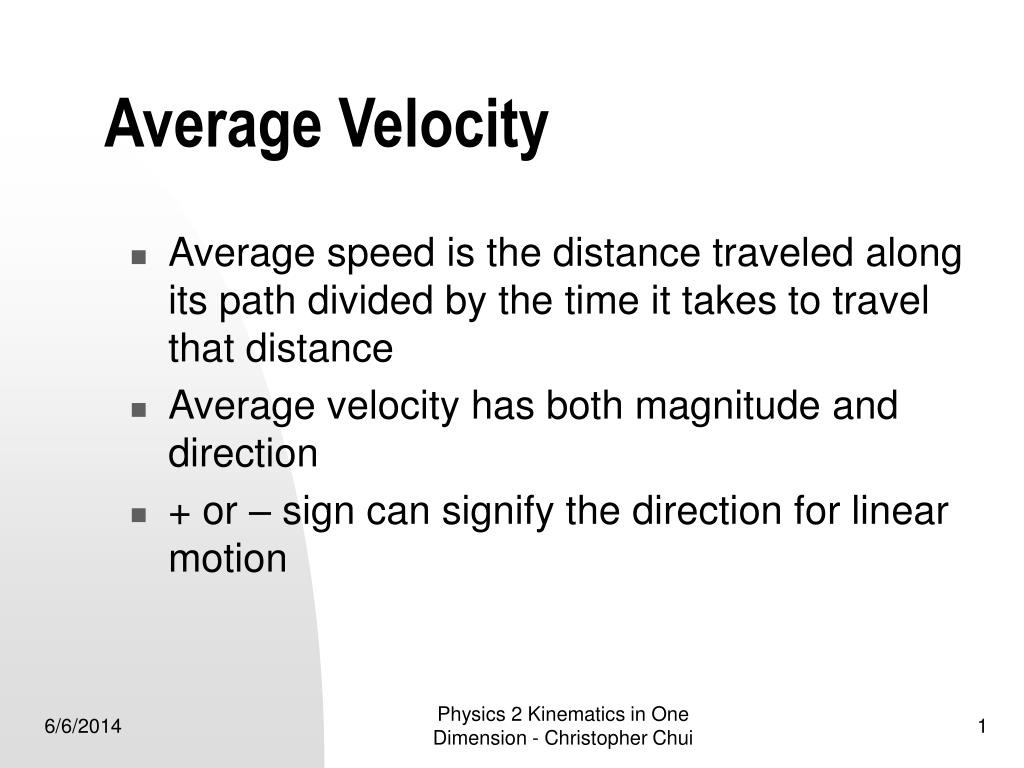 PPT - Average Velocity PowerPoint Presentation, free download - ID:1228672