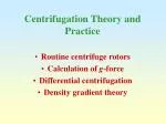 PPT - Principles and applications of centrifugation PowerPoint ...