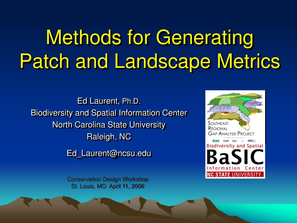 PPT - Methods for Generating Patch and Landscape Metrics PowerPoint ...