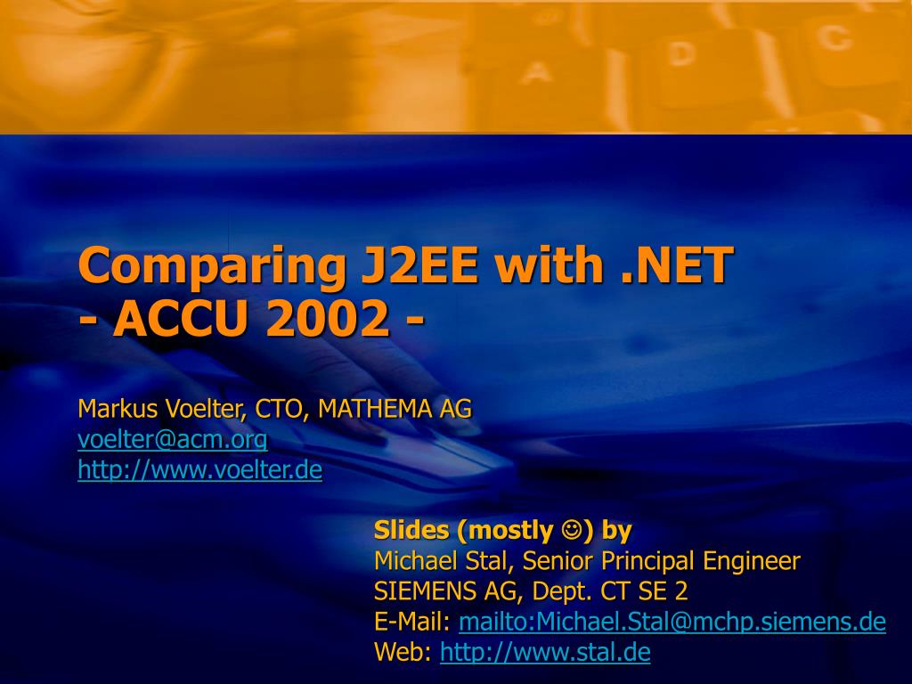 PPT - Comparing J2EE with .NET - ACCU 2002 - PowerPoint Presentation ...