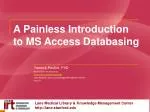 PPT - Introduction to MS ACCESS PowerPoint Presentation, free download - ID:6329469