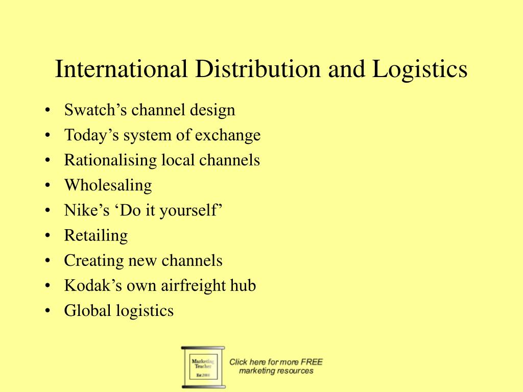 PPT - International Distribution and Logistics PowerPoint Presentation ...