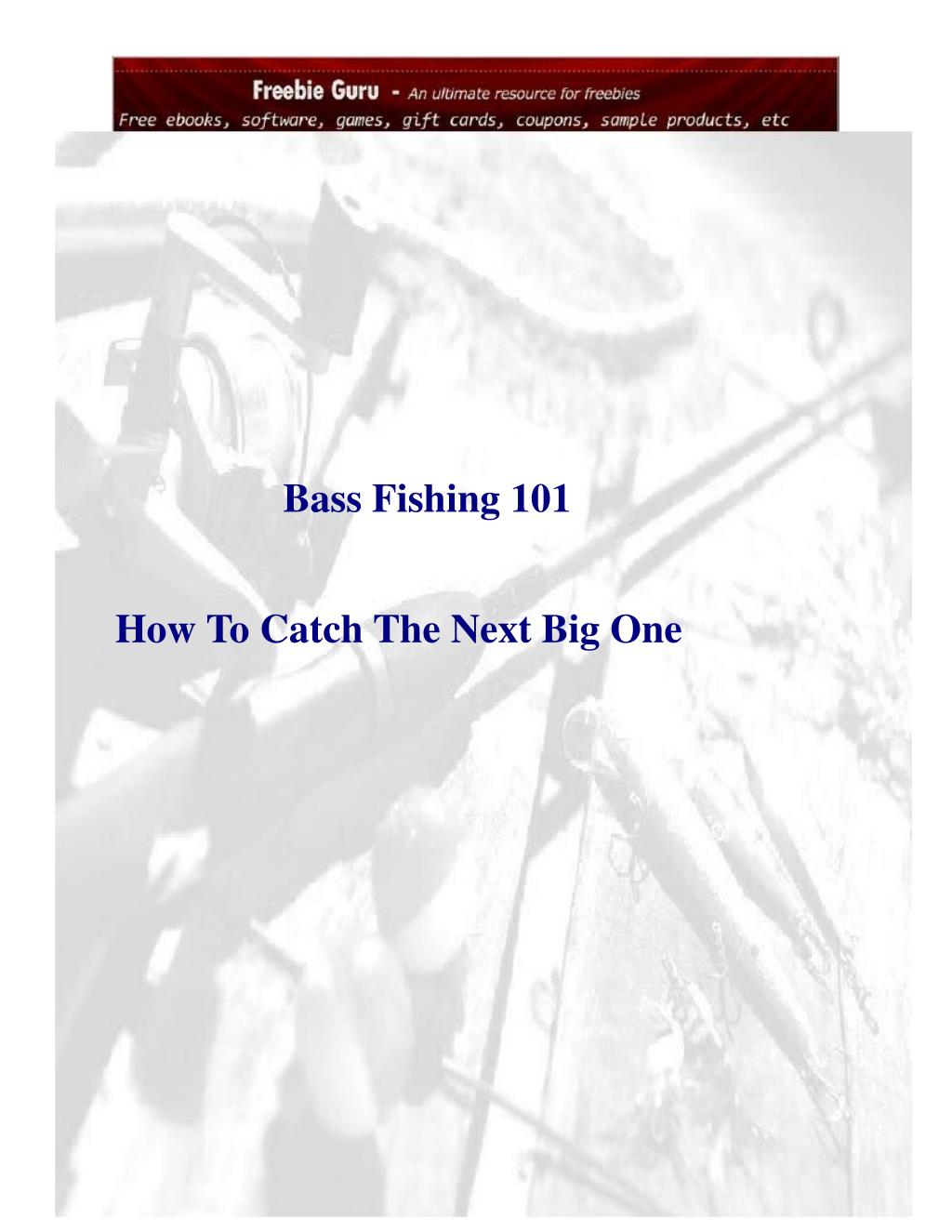 PPT - bass fishing PowerPoint Presentation, free download - ID:123422