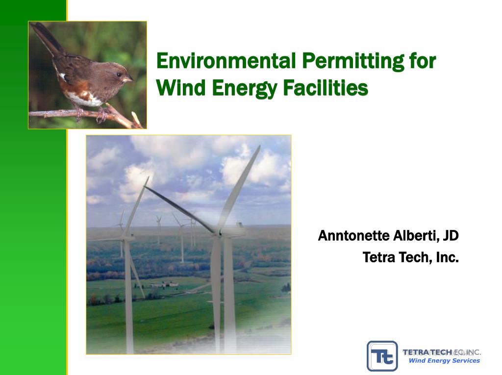 PPT - Environmental Permitting for Wind Energy Facilities PowerPoint ...