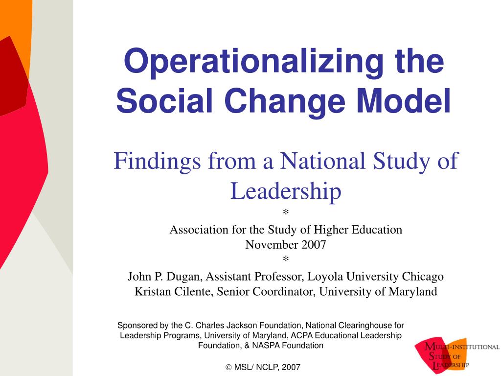 PPT - Operationalizing the Social Change Model PowerPoint Presentation ...