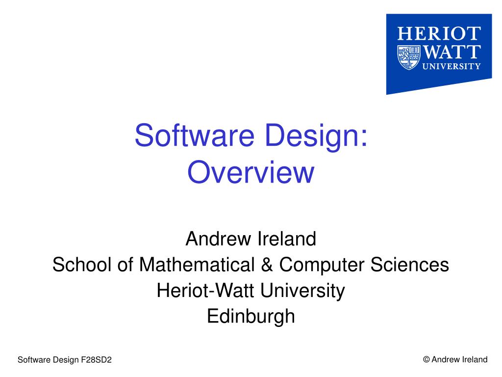 PPT - Software Design: Overview PowerPoint Presentation, free download ...