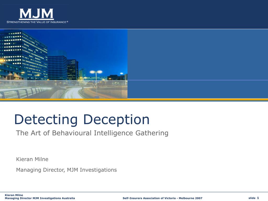 PPT - Detecting Deception PowerPoint Presentation, free download - ID ...