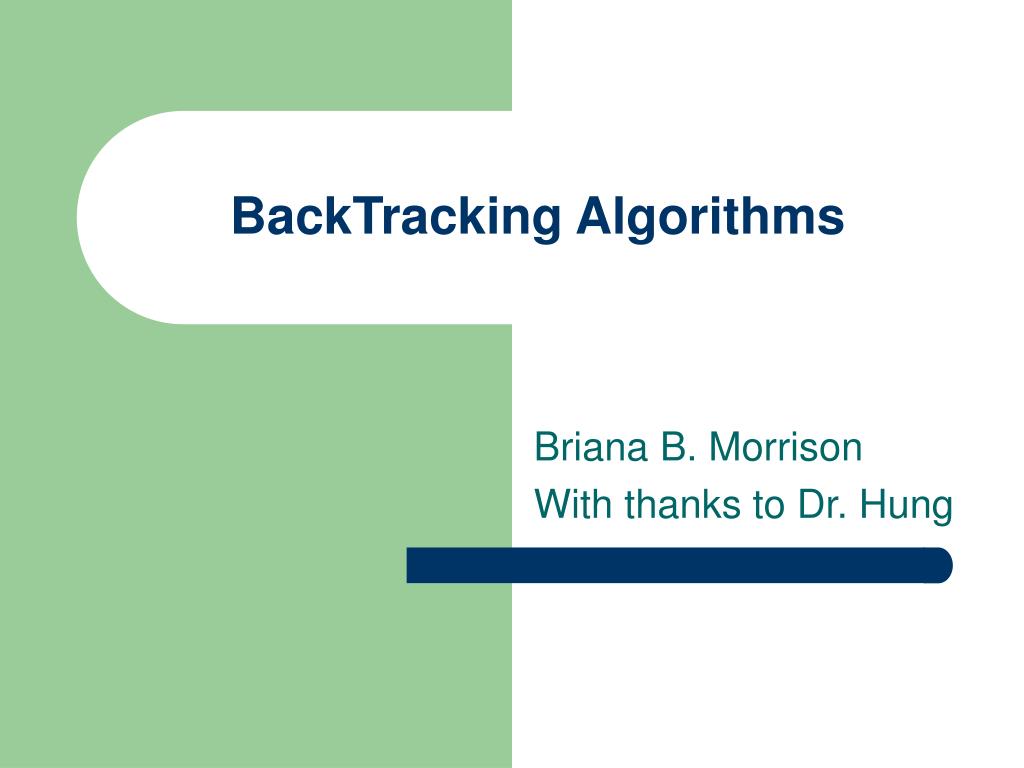 PPT - BackTracking Algorithms PowerPoint Presentation, free download ...