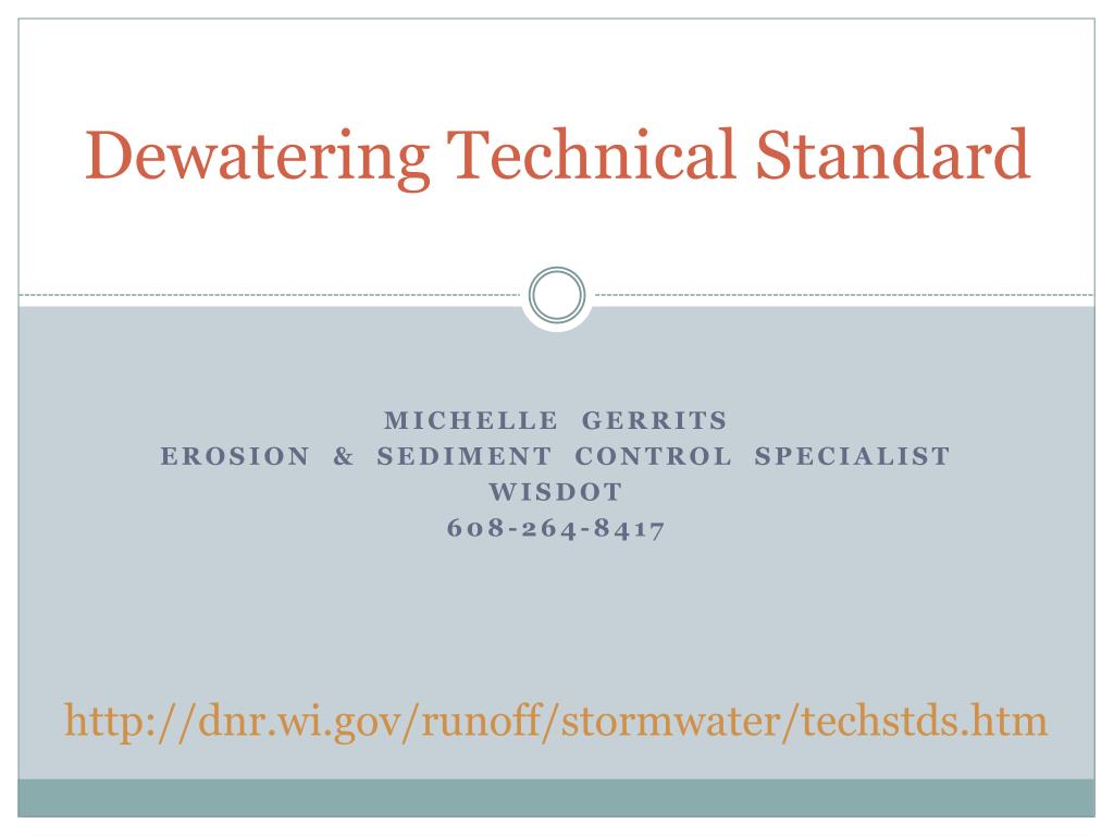 PPT - Dewatering Technical Standard PowerPoint Presentation, free ...
