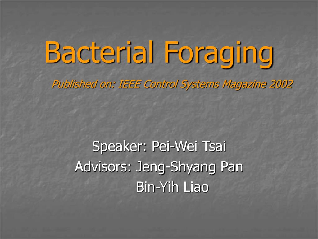 PPT - Bacterial Foraging PowerPoint Presentation, free download - ID ...