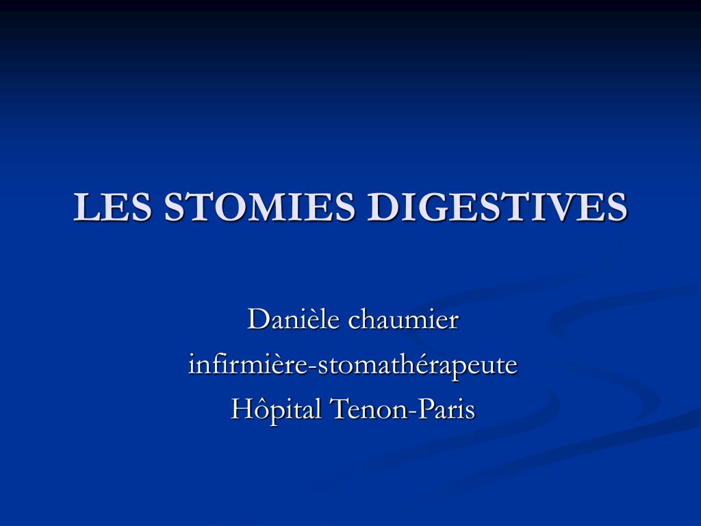 PPT - LES STOMIES DIGESTIVES PowerPoint Presentation, free download ...