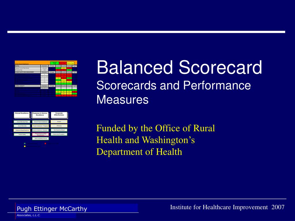 PPT - Balanced Scorecard Scorecards and Performance Measures PowerPoint ...