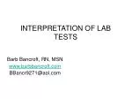 PPT - Interpretation of Lab Tests PowerPoint Presentation, free ...