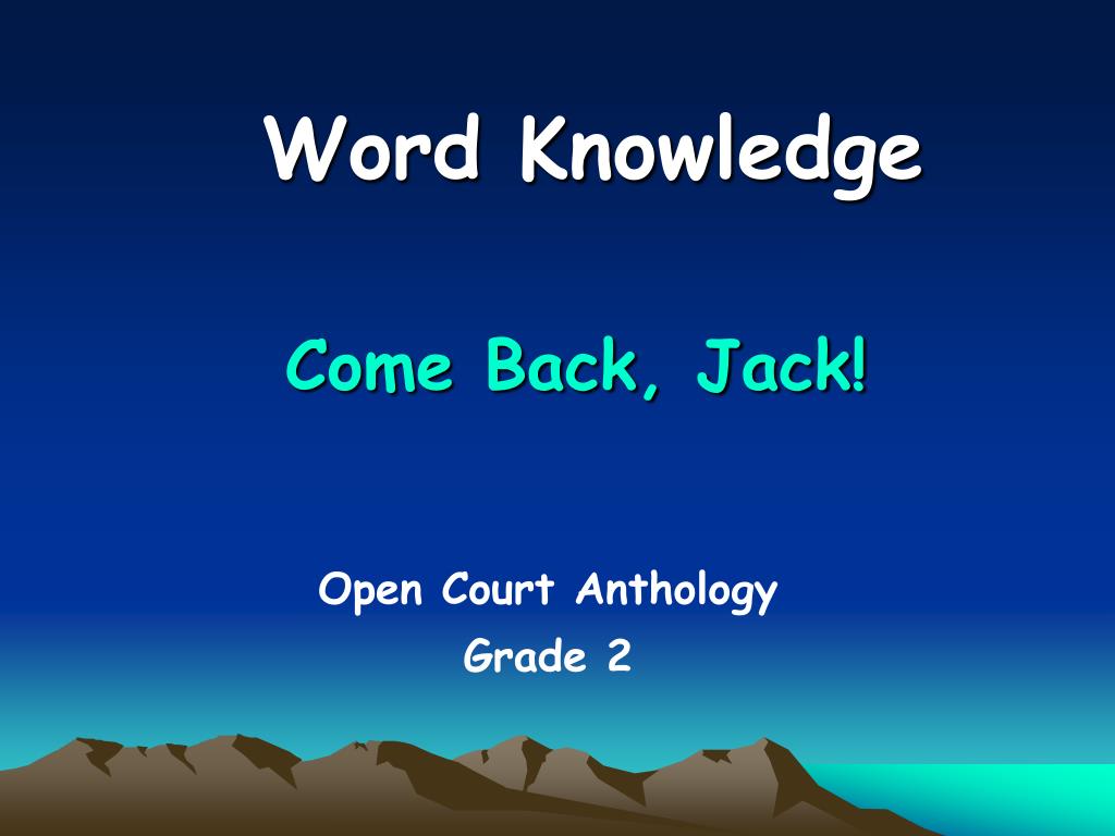 PPT - Word Knowledge PowerPoint Presentation, free download - ID:1258319