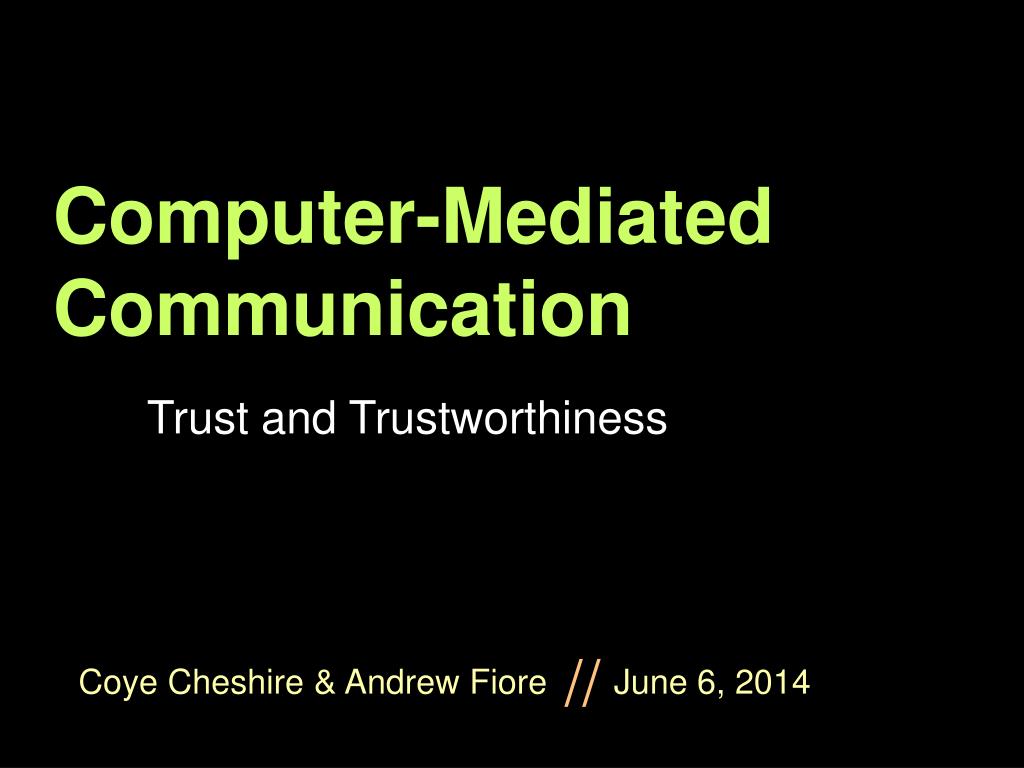 PPT - Computer-Mediated Communication PowerPoint Presentation, free ...