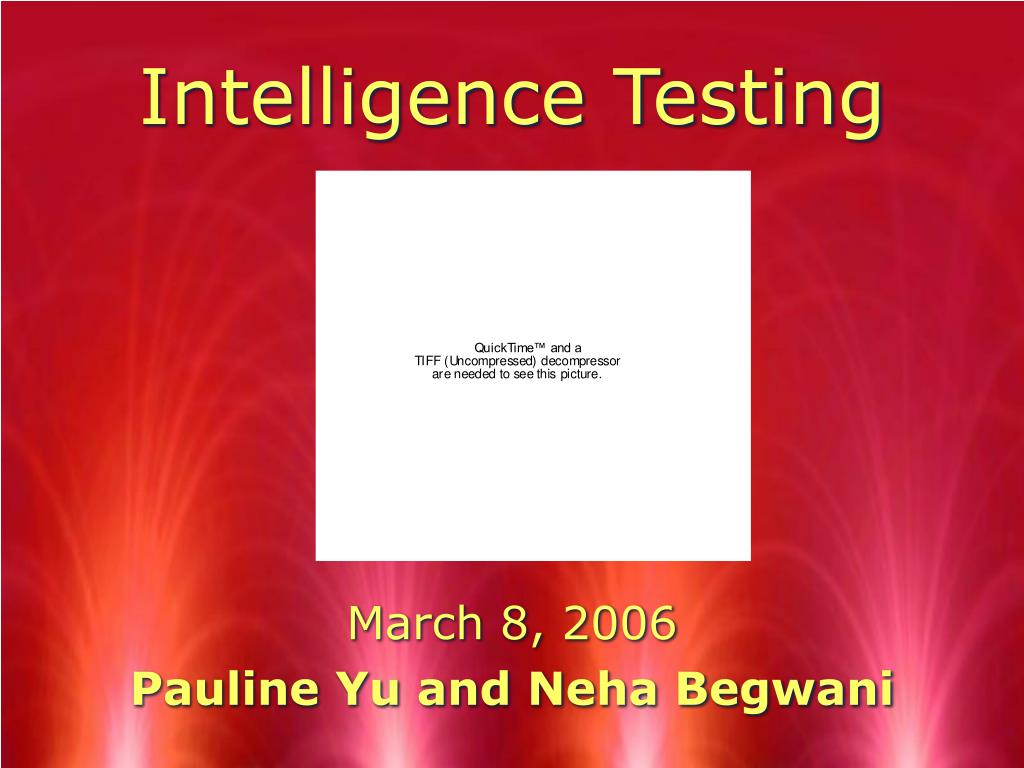 PPT - Intelligence Testing PowerPoint Presentation, free download - ID ...