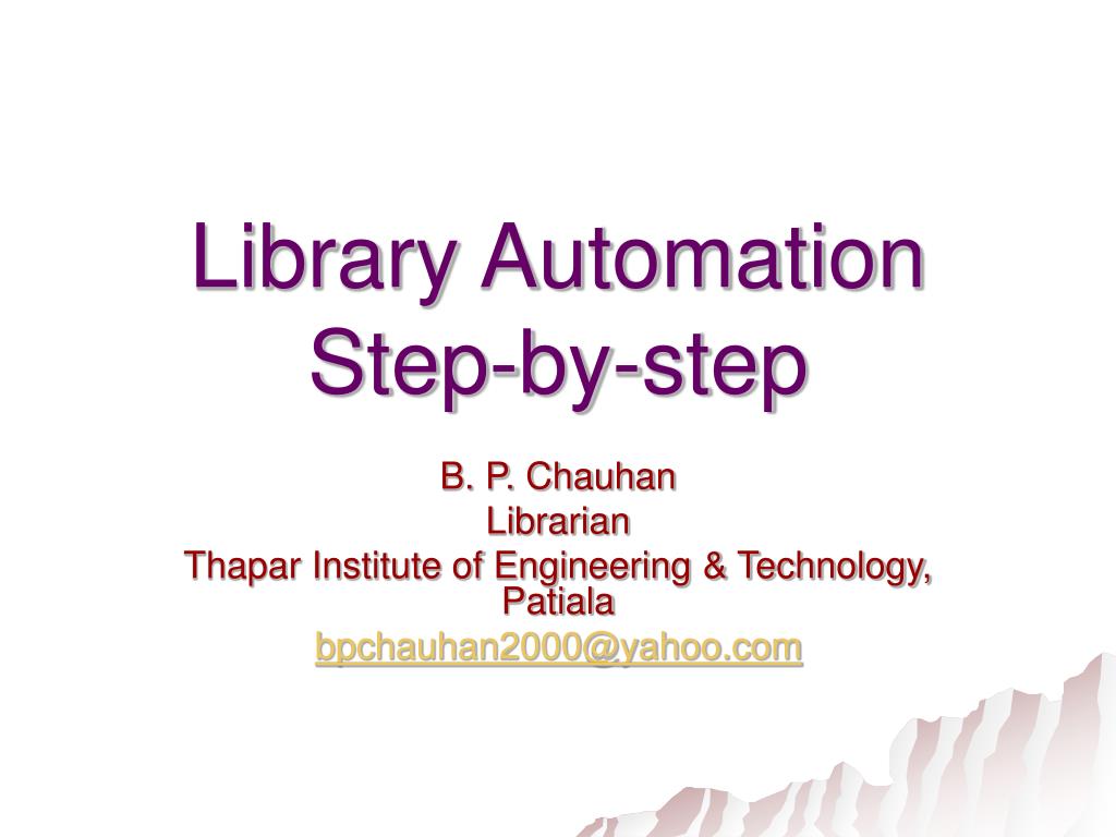 PPT - Library Automation Step-by-step PowerPoint Presentation, free ...
