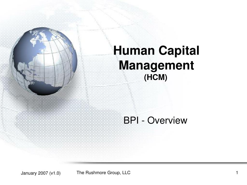 PPT - Human Capital Management (HCM) PowerPoint Presentation, free ...