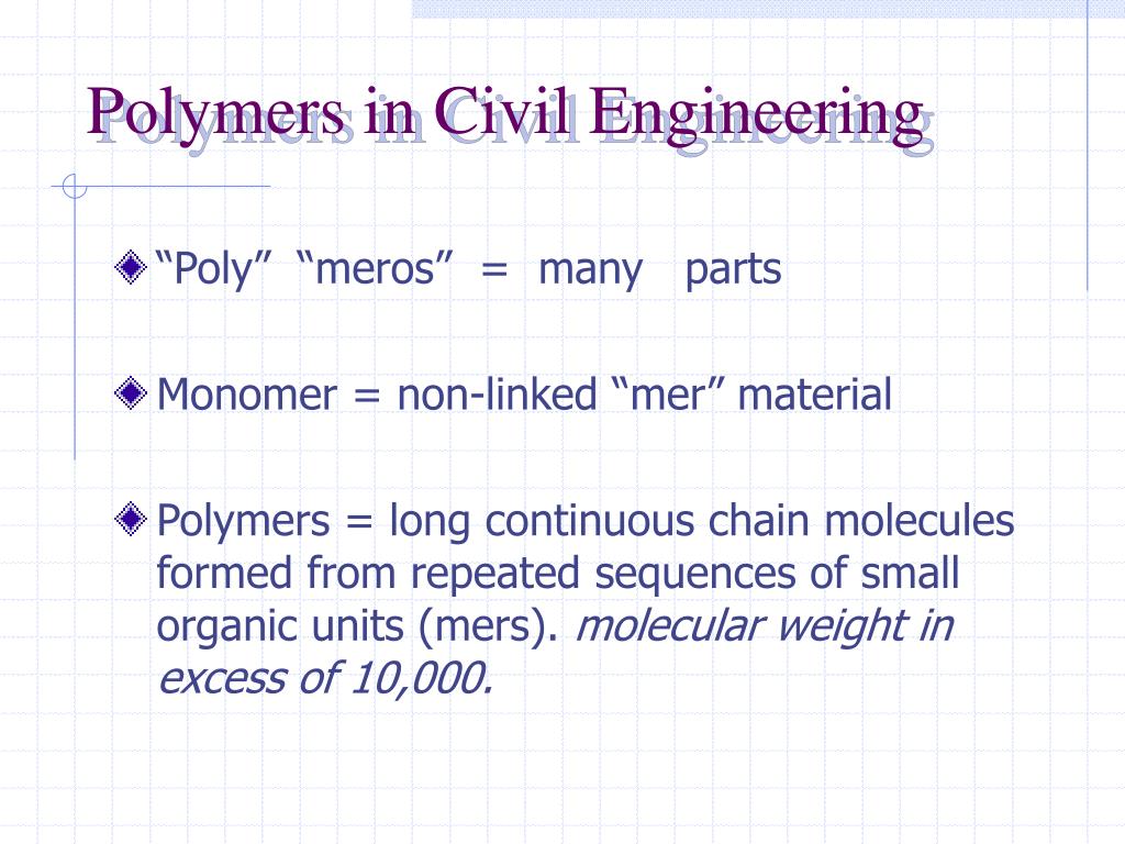 PPT - Polymers in Civil Engineering PowerPoint Presentation, free ...