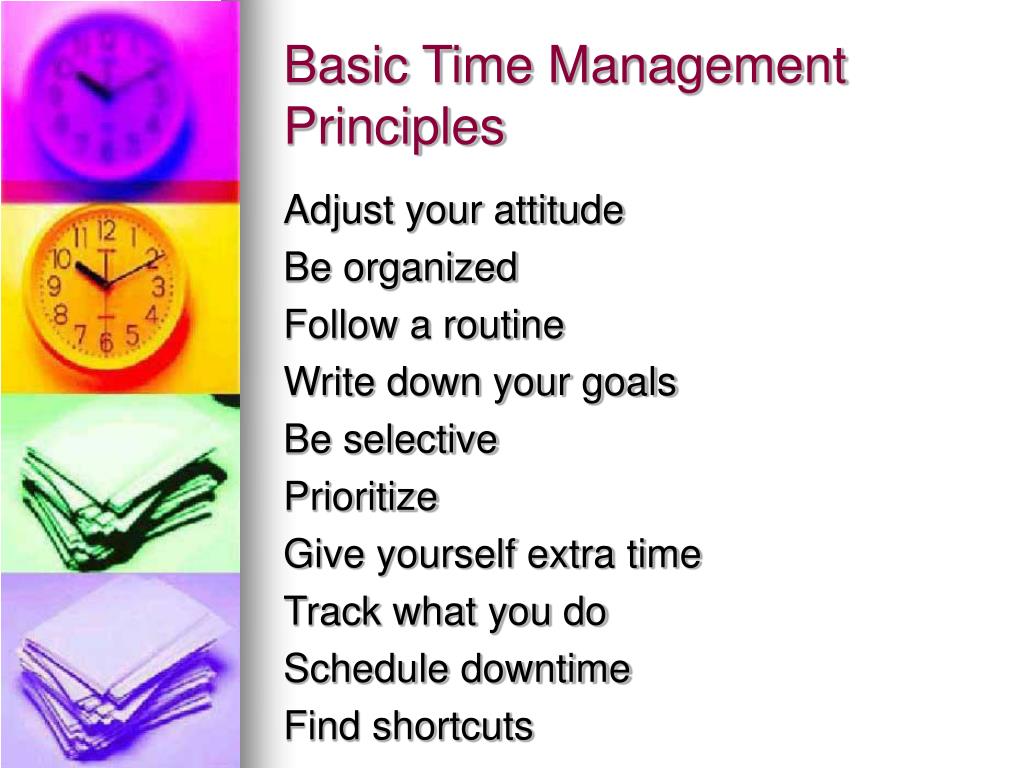PPT - Basic Time Management Principles PowerPoint Presentation, free ...