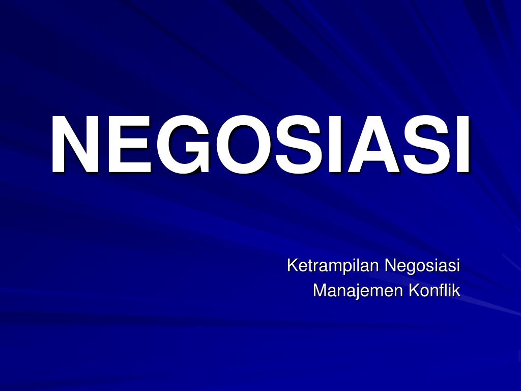 PPT - NEGOSIASI PowerPoint Presentation, free download - ID:1271027