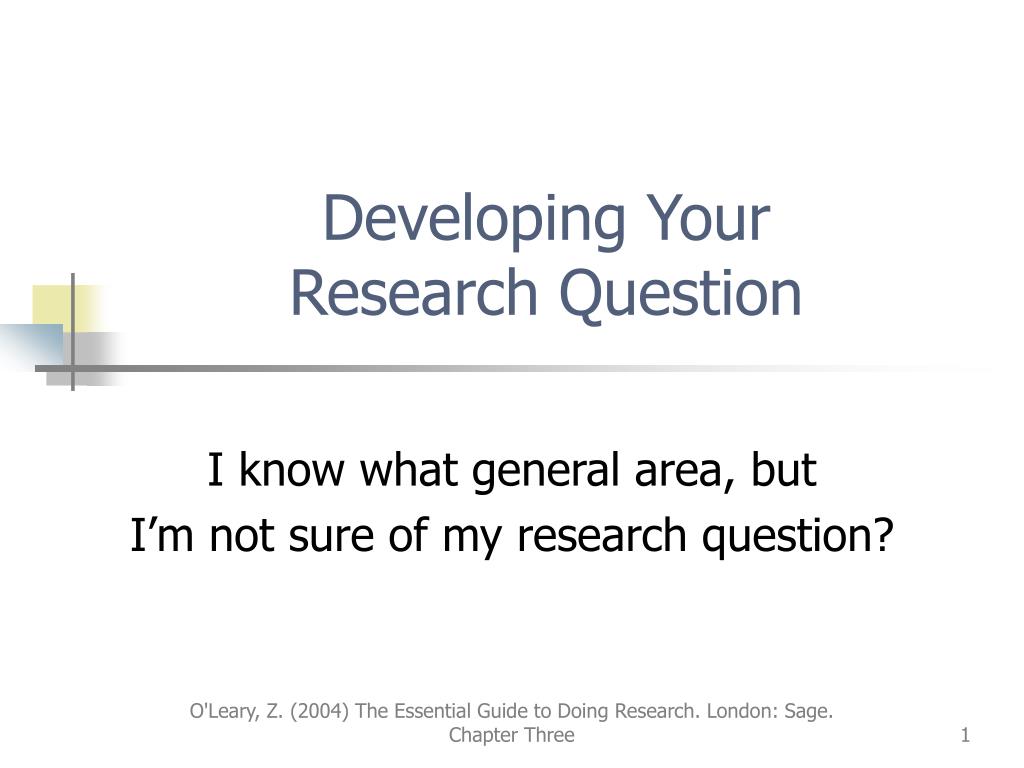 PPT - Developing Your Research Question PowerPoint Presentation, free ...