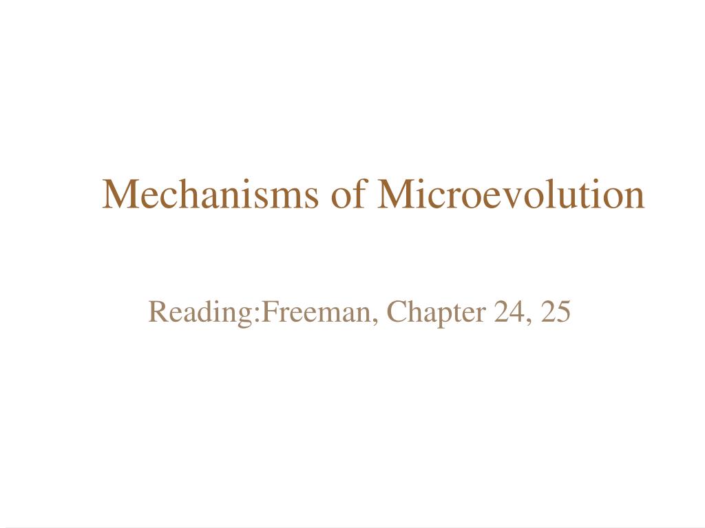 PPT - Mechanisms of Microevolution PowerPoint Presentation, free ...