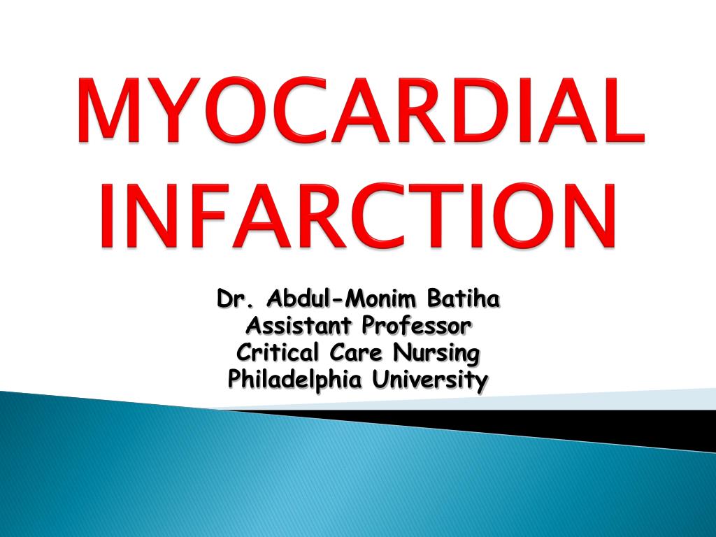 PPT - MYOCARDIAL INFARCTION PowerPoint Presentation, free download - ID ...