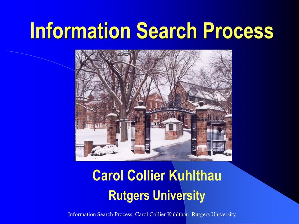PPT - Information Search Process PowerPoint Presentation, free download ...