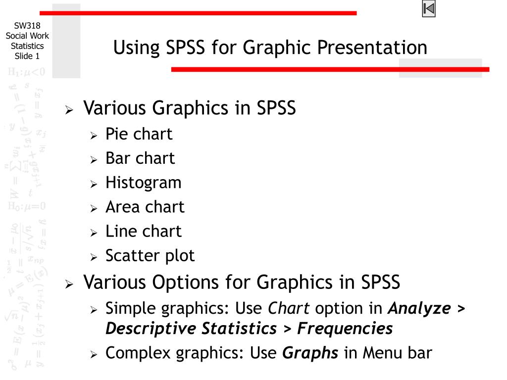 PPT - Using SPSS for Graphic Presentation PowerPoint Presentation, free ...