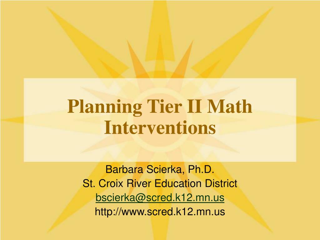 PPT - Planning Tier II Math Interventions PowerPoint Presentation, free ...